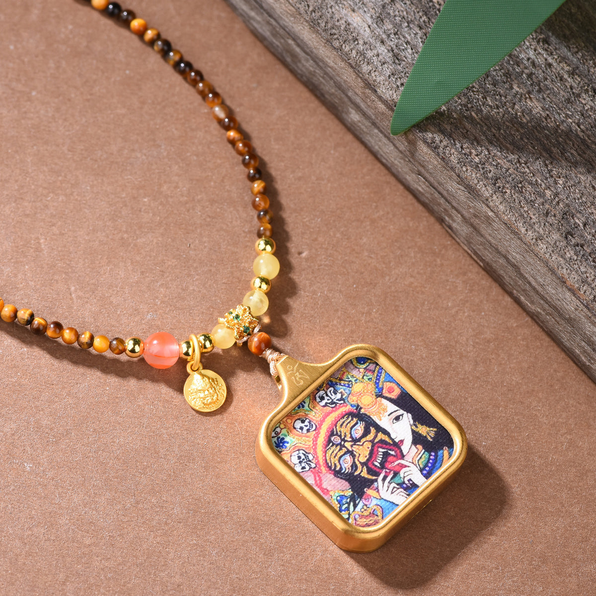 New Chinese natural tiger's eye stone necklace Tibetan style Zakiram ...