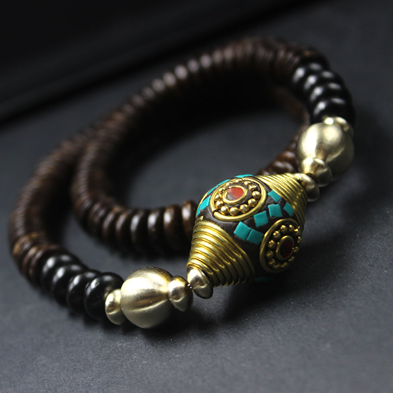 Full tower Nepal coconut shell bracelet male coconut couple bracelet ...